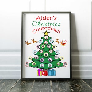 Christmas Countdown Sign for Children Days Until Christmas Kid's ...