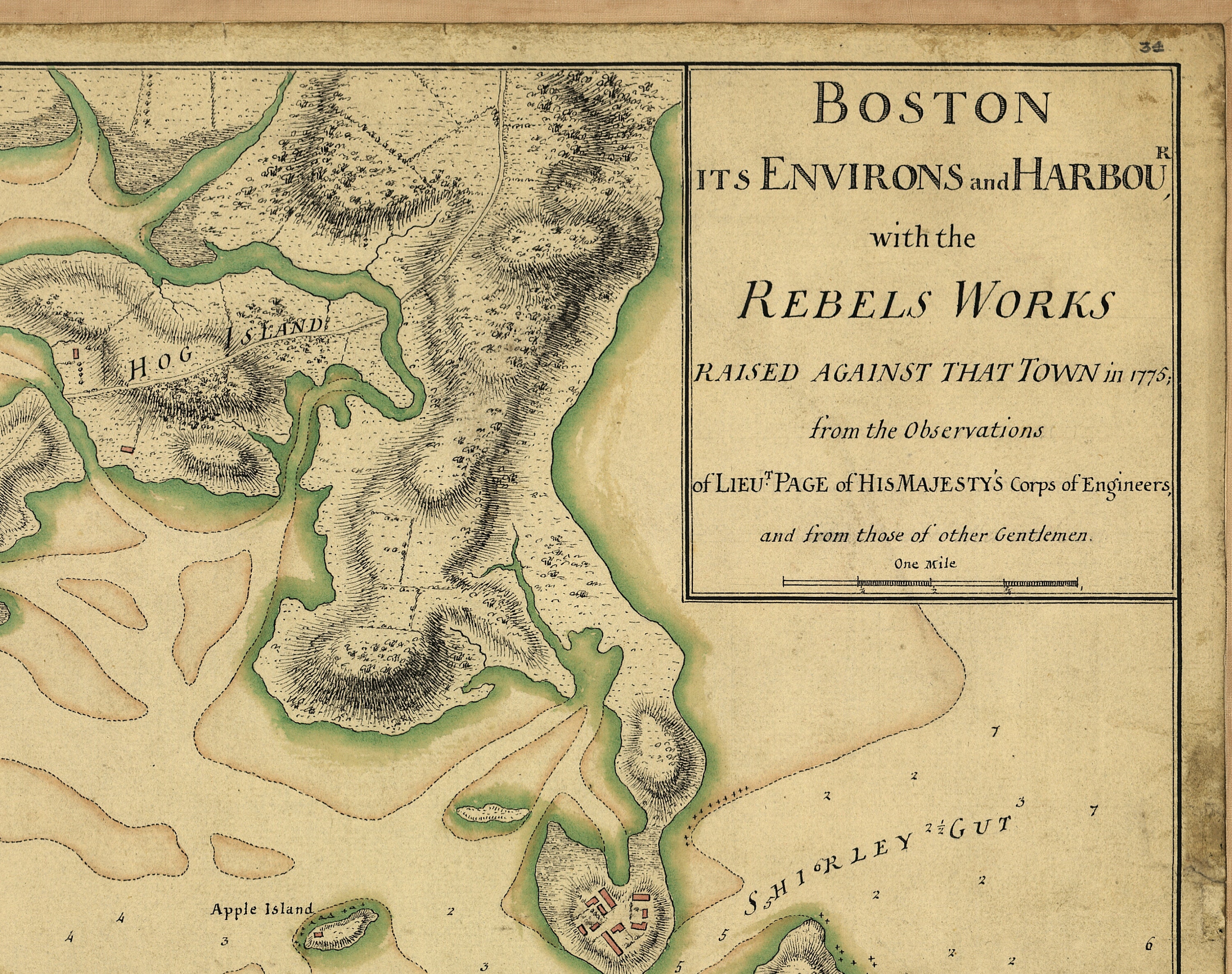 Old Map of Boston 1775, Vintage Boston Map, Antique Map of Boston Area ...
