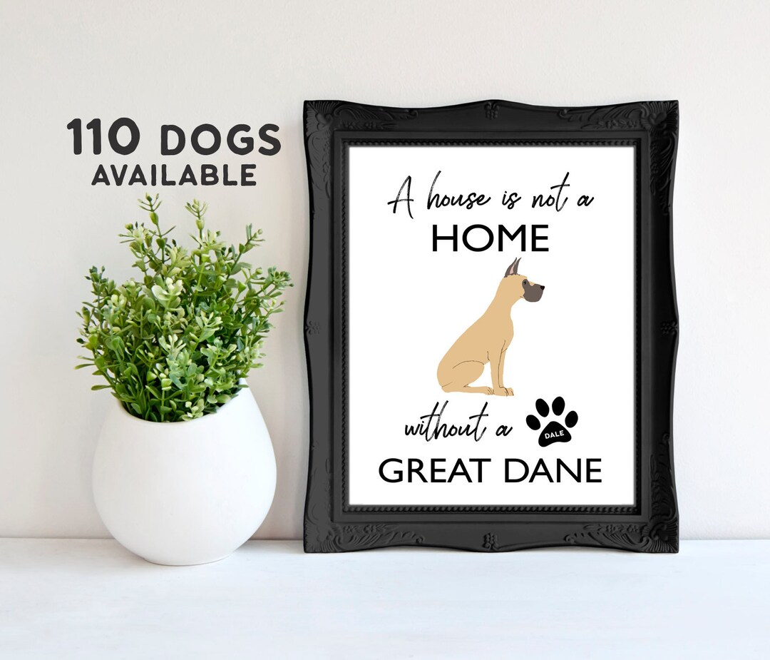 Great Dane Poster Great Dane Gifts Fathers Day Gift From Dog - Etsy