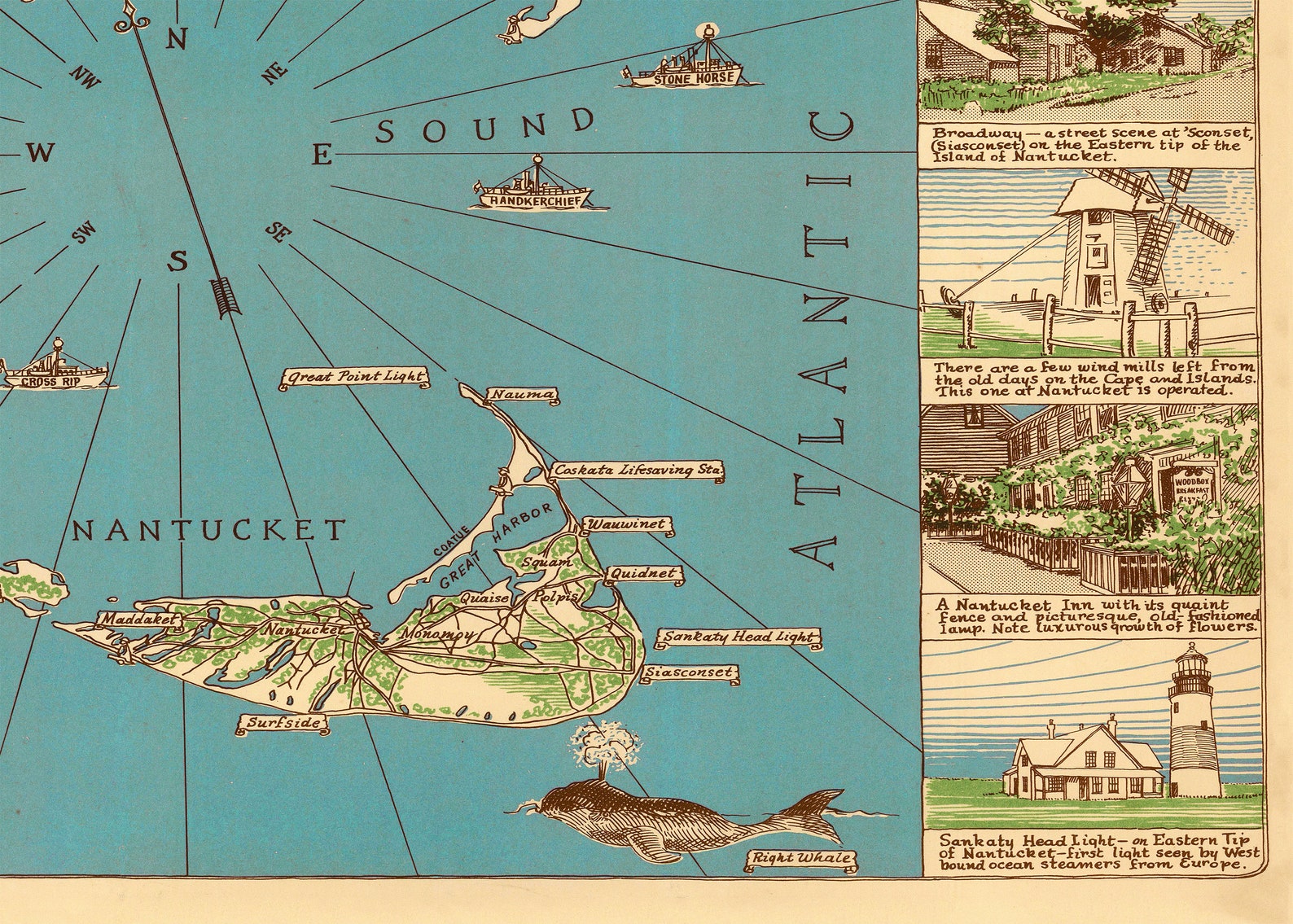 Old Map of Cape Cod 1940 Antique Map of Cape Cod - Etsy