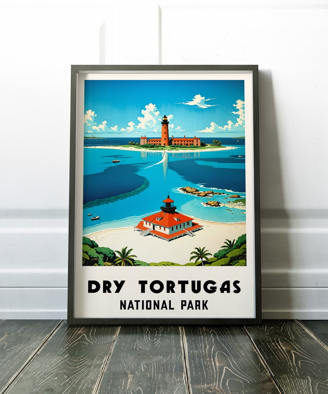 Dry Tortugas National Park Poster, Dry Tortugas Florida Travel, Hiking ...