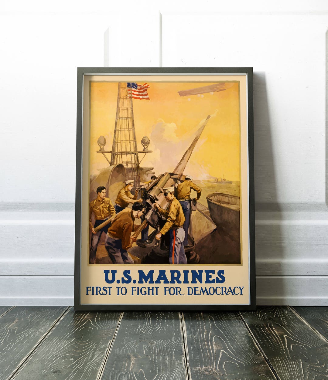 Marine Corps Gift, US Marines Vintage Military Poster, Christmas Gift ...