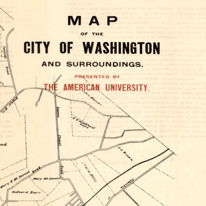 Old Map of Washington, DC, Vintage DC Map, Antique Map of Washington DC ...