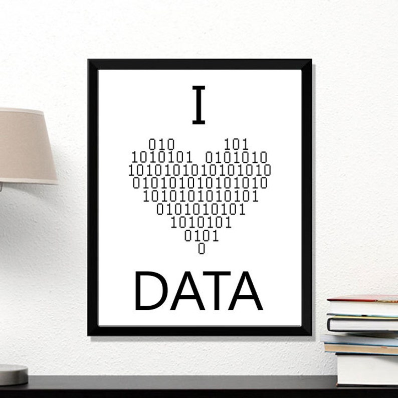 I Heart Data Statistics Data Nerd I Love Data Talk Nerdy to Me - Etsy