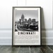 Cincinnati Print, Cincinnati Poster, Cincinnati Wall Art, Home Decor ...