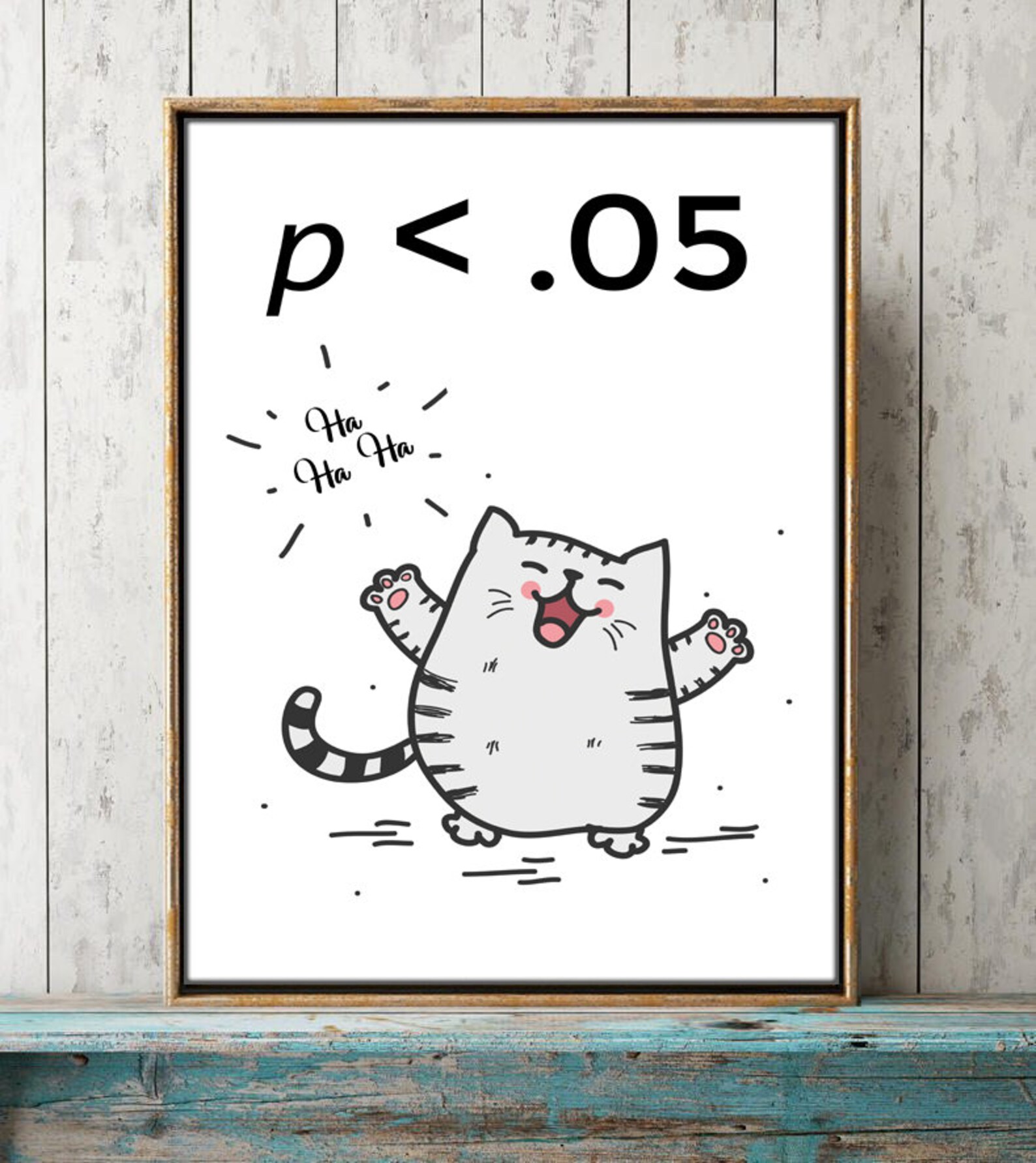 Data Statistics Poster, Funny P Value Researcher Statistician Scientist ...