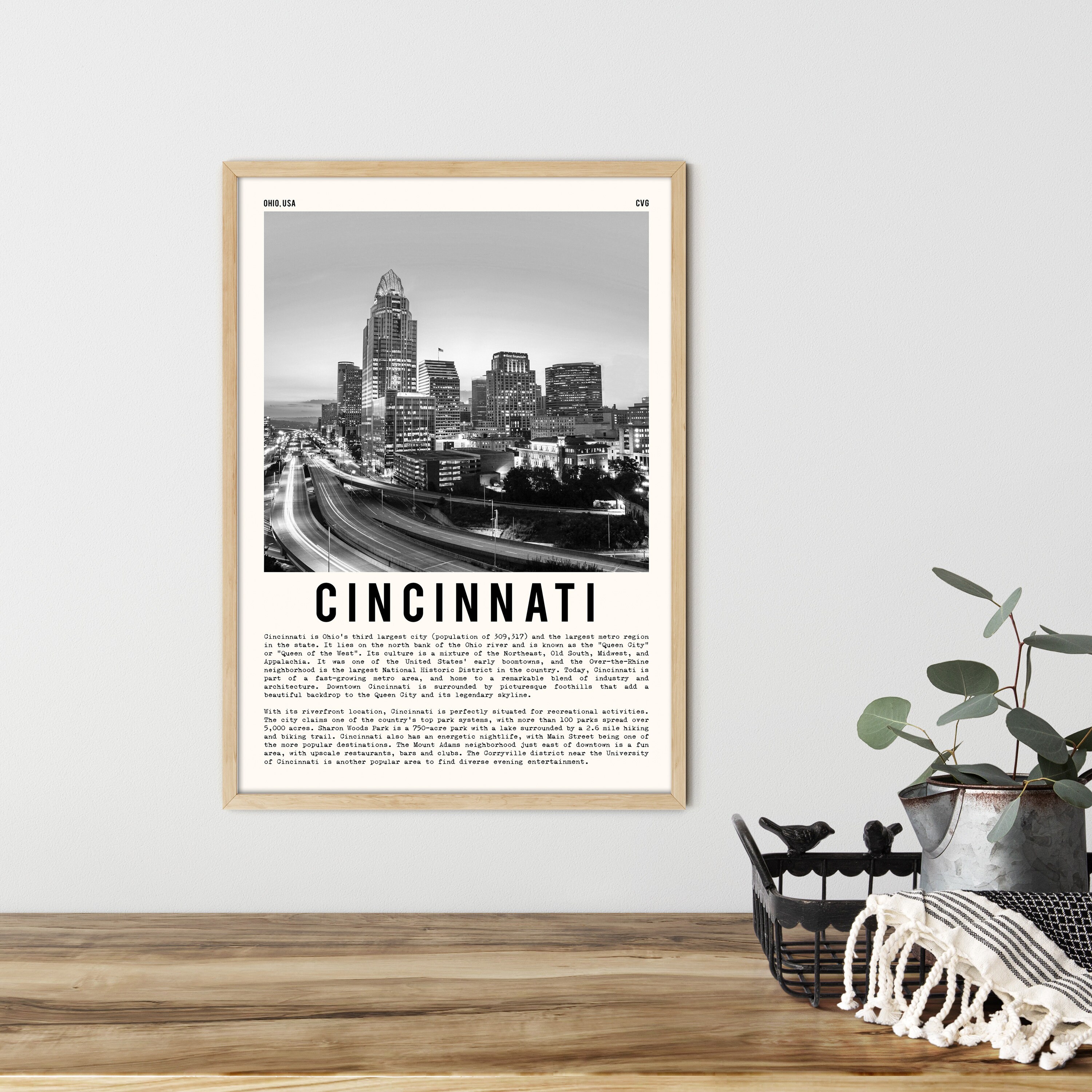 Cincinnati Print Cincinnati Poster Cincinnati Wall Art Home - Etsy