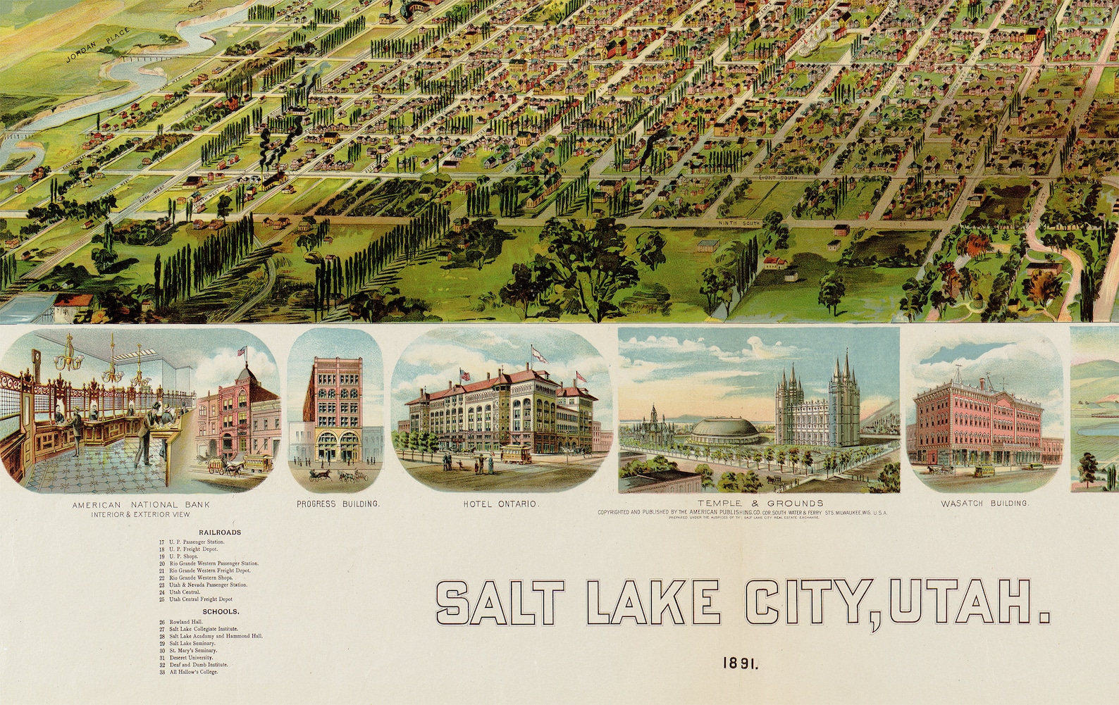 Old Map of Salt Lake City Vintage Salt Lake City Map Antique - Etsy