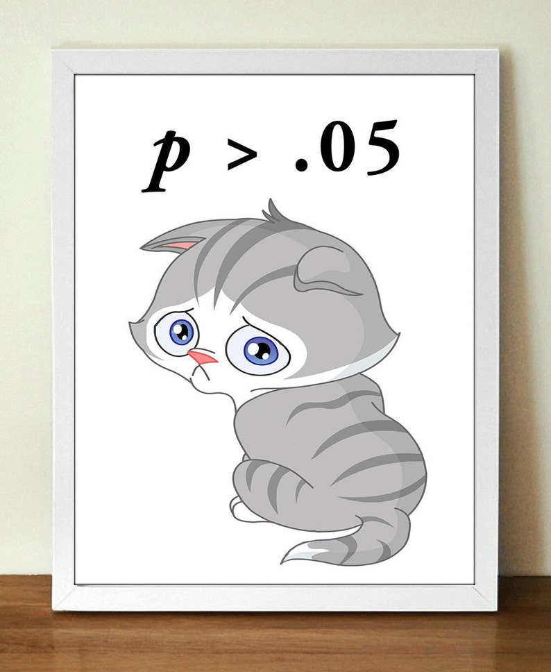 Statistics Data Poster P Value Poster Researcher Statistician - Etsy