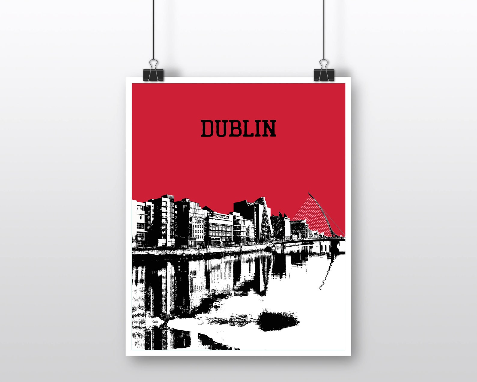 Dublin Skyline Poster Dublin Ireland Art Dublin Poster Dublin City Art ...