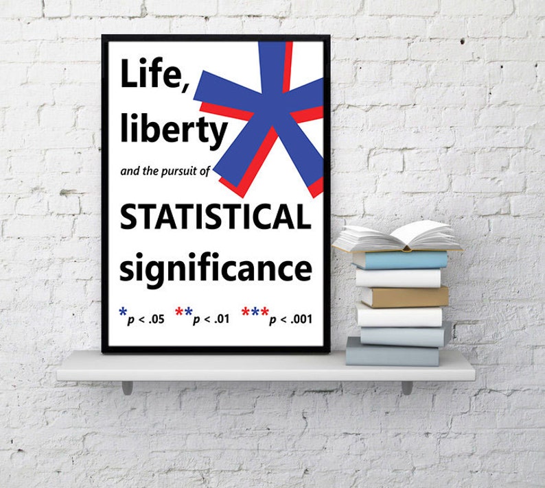 Statistics Poster Phd Stats Statistical Significance Professor | Etsy