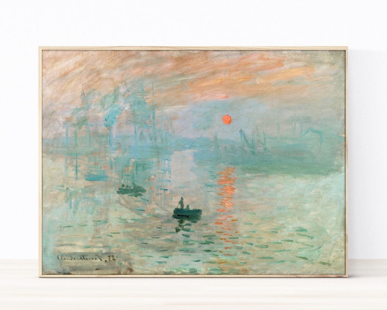 Impression, Sunrise by Claude Monet Art Print, Monet Print, Monet Wall ...