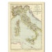 Old Map of Italy, 1883 Antique Map of Italy, Old World Map, Italia Gift ...