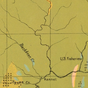 Old Map of Shasta County, Vintage Shasta Map, 1890 Antique Map of ...
