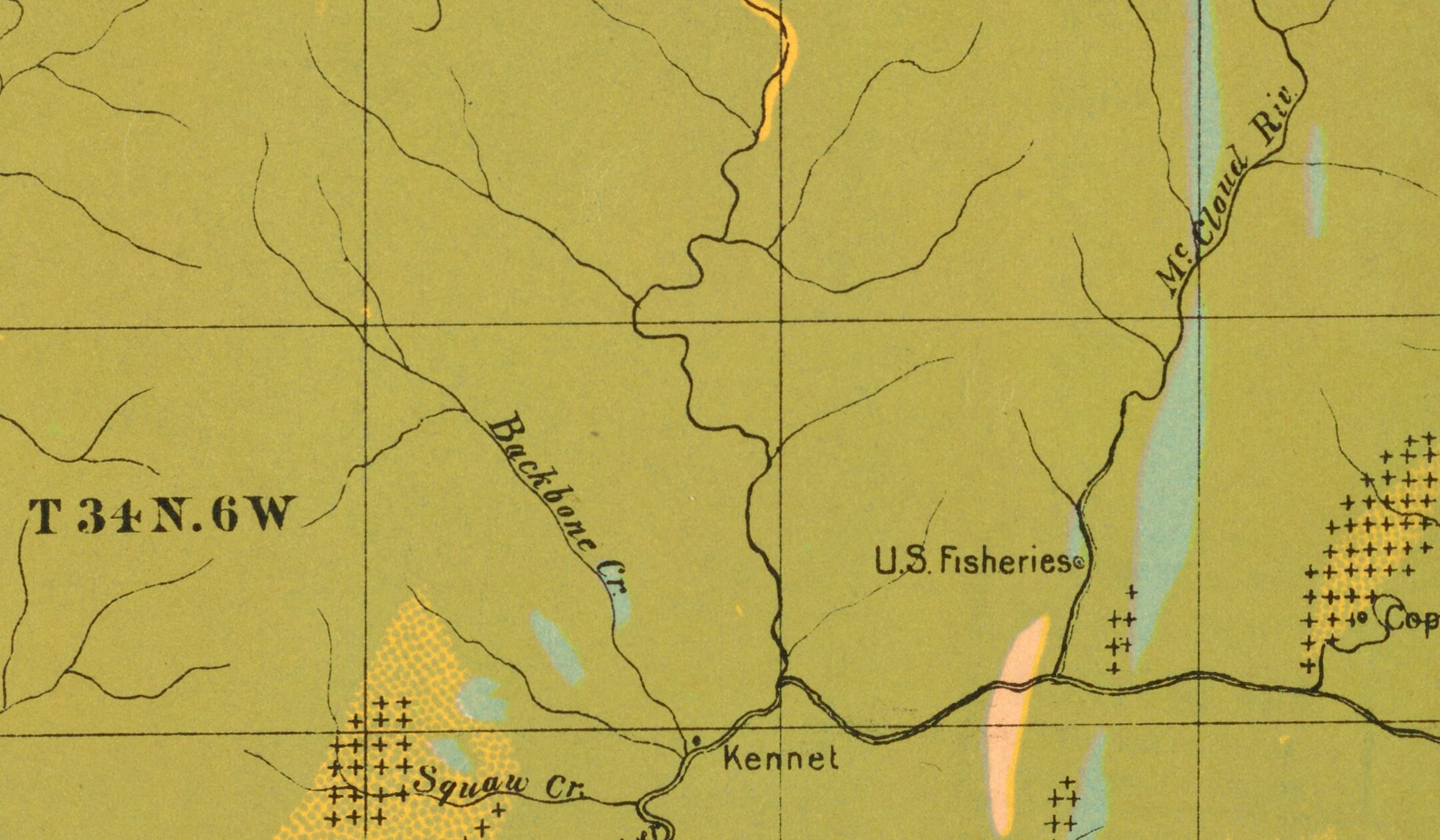 Old Map of Shasta County, Vintage Shasta Map, 1890 Antique Map of ...