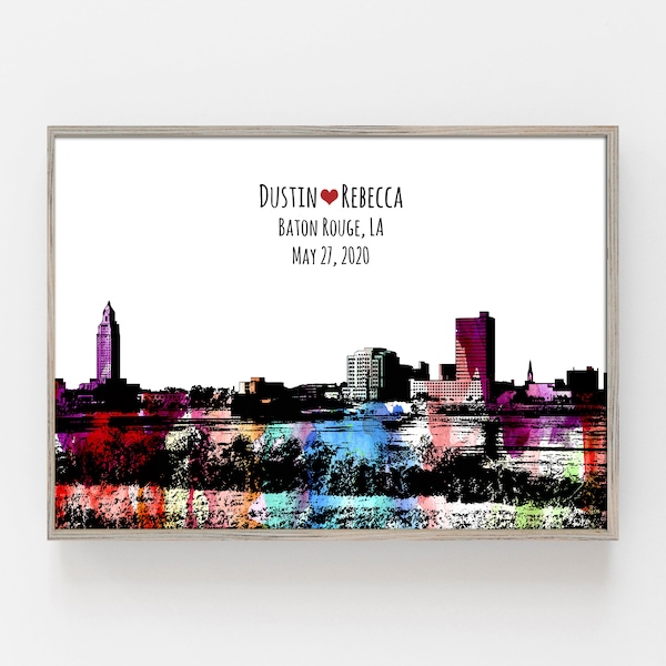 Baton Rouge Skyline - Etsy