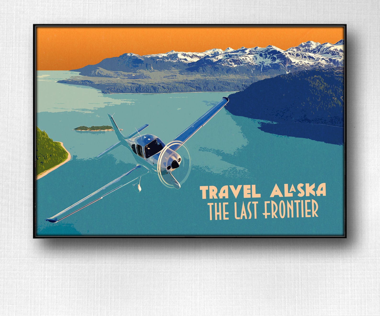 Alaska Vintage Travel Poster Travel Print Anchorage Alaska Art Vintage ...