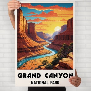 Grand Canyon National Park Poster, Grand Canyon Travel Poster, Arizona ...