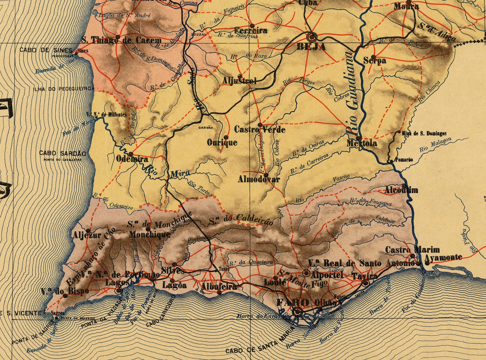 Old Map of Portugal 1917 Vintage Portugal Map Antique Map of | Etsy