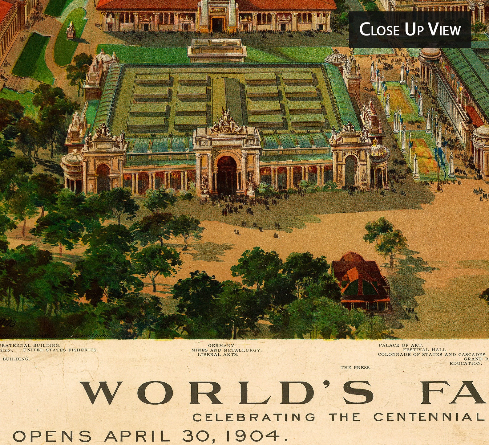 Old Map of St Louis 1904 World's Fair, Vintage Saint Louis Map, Antique ...