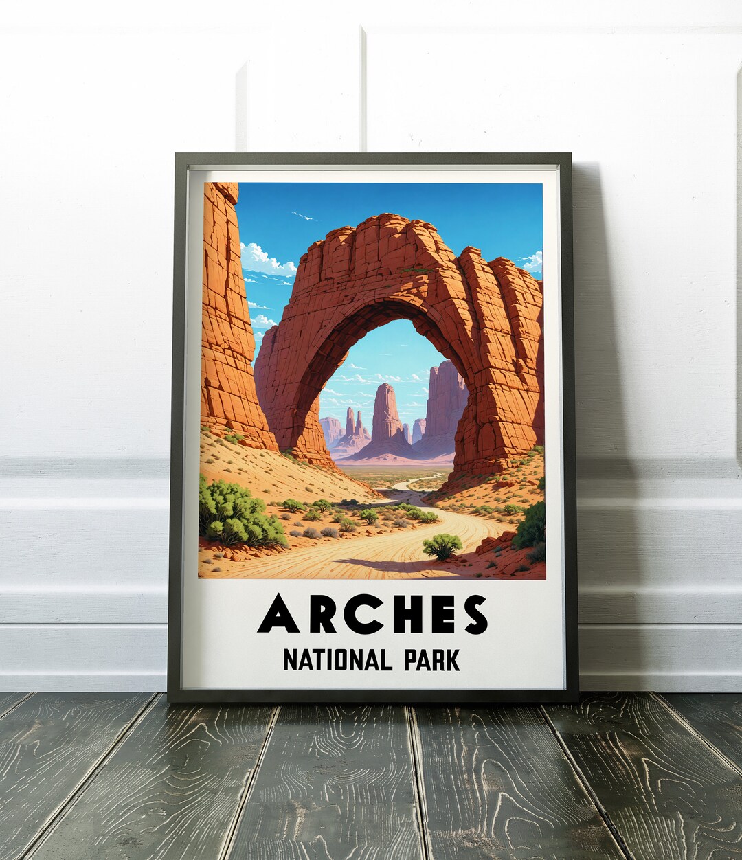 Arches National Park Poster, Arches Utah Travel Poster, Hiking Print ...