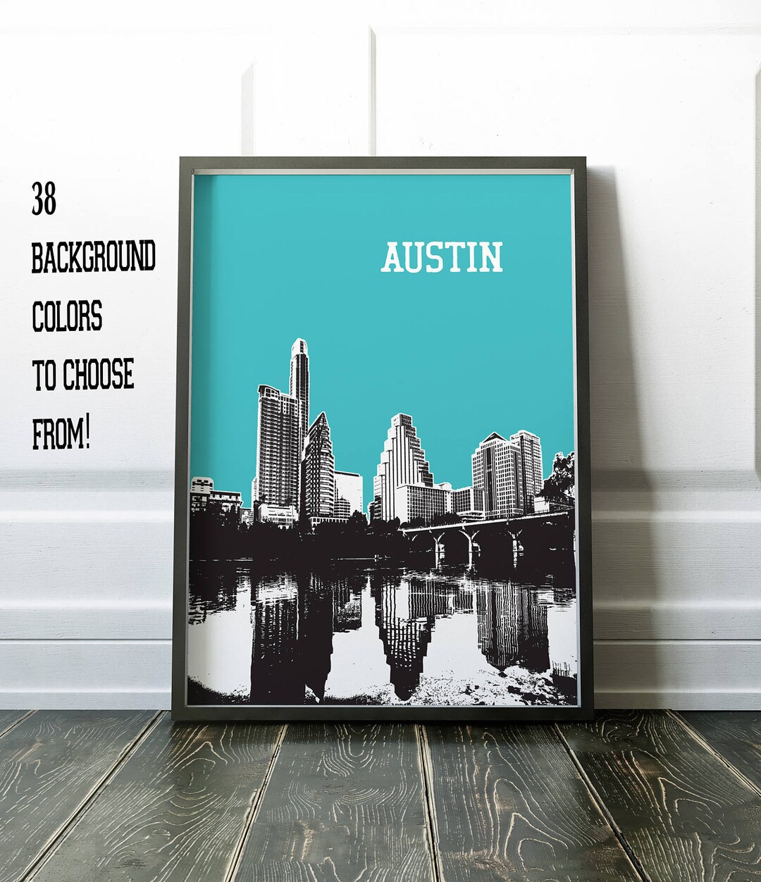 Austin Skyline Print, Austin City Art, Austin Texas Poster Austin City ...