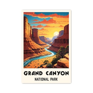 Grand Canyon National Park Poster, Grand Canyon Travel Poster, Arizona ...