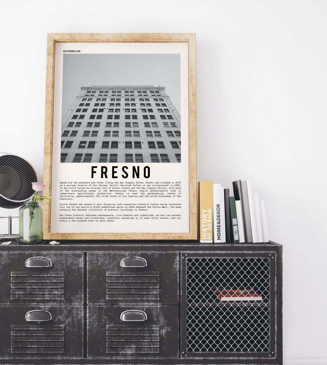 Fresno Print, Fresno Poster, Fresno, California Wall Art, Fresno ...