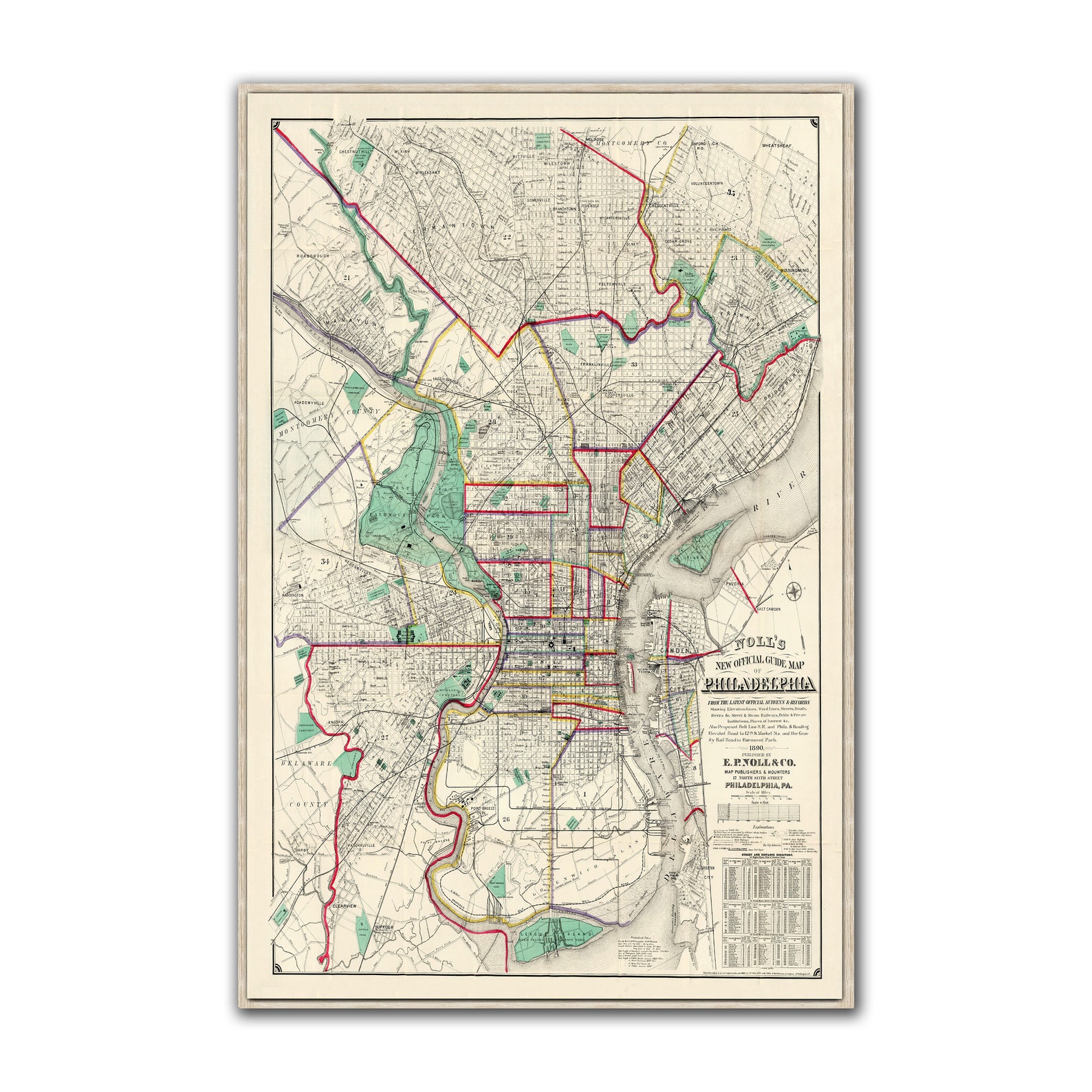 Set of 3 Philadelphia Vintage Maps Old Philadelphia Map | Etsy
