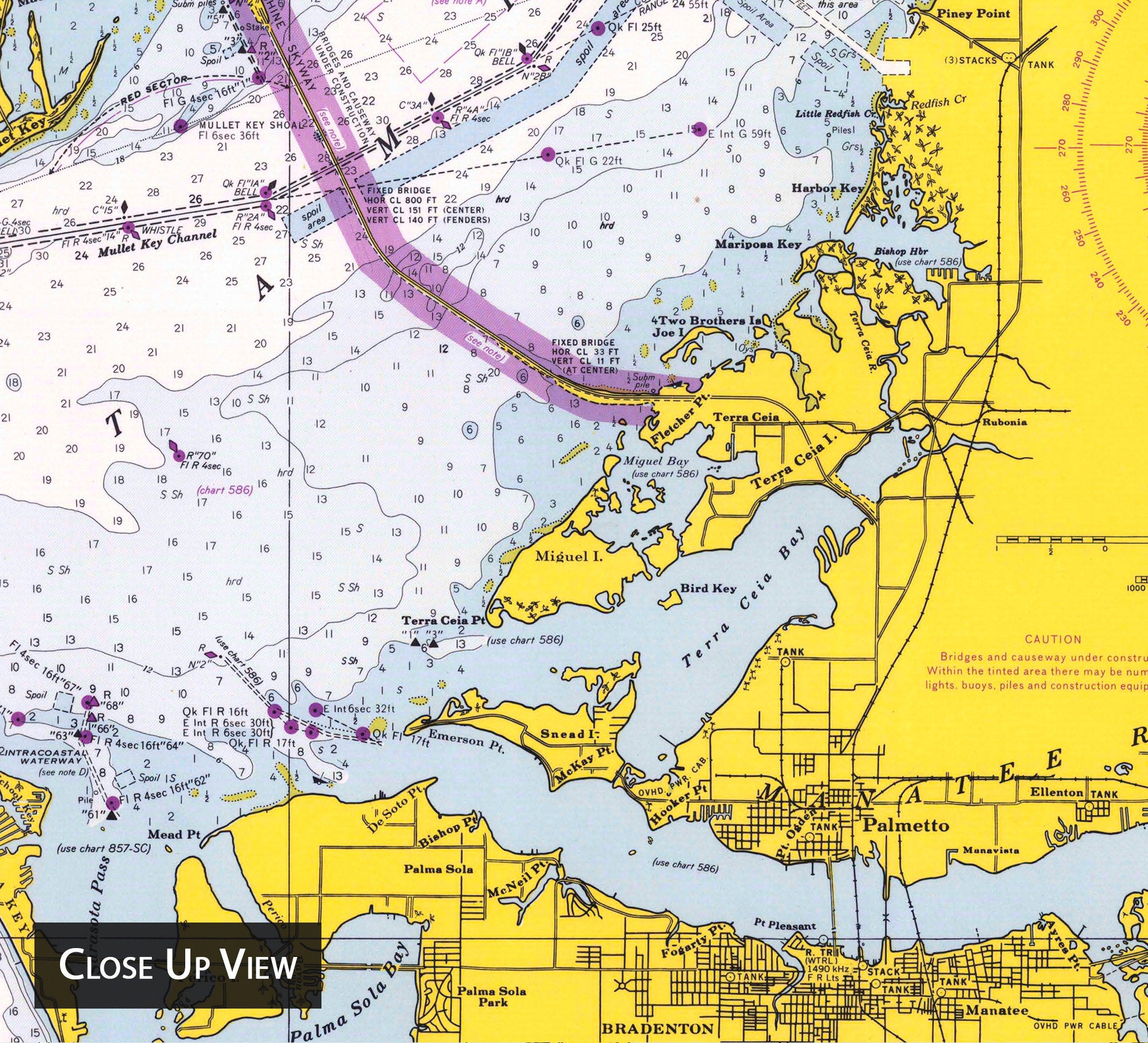1970 Tampa Bay Nautical Chart Map Saint Joseph Sound St. - Etsy Canada