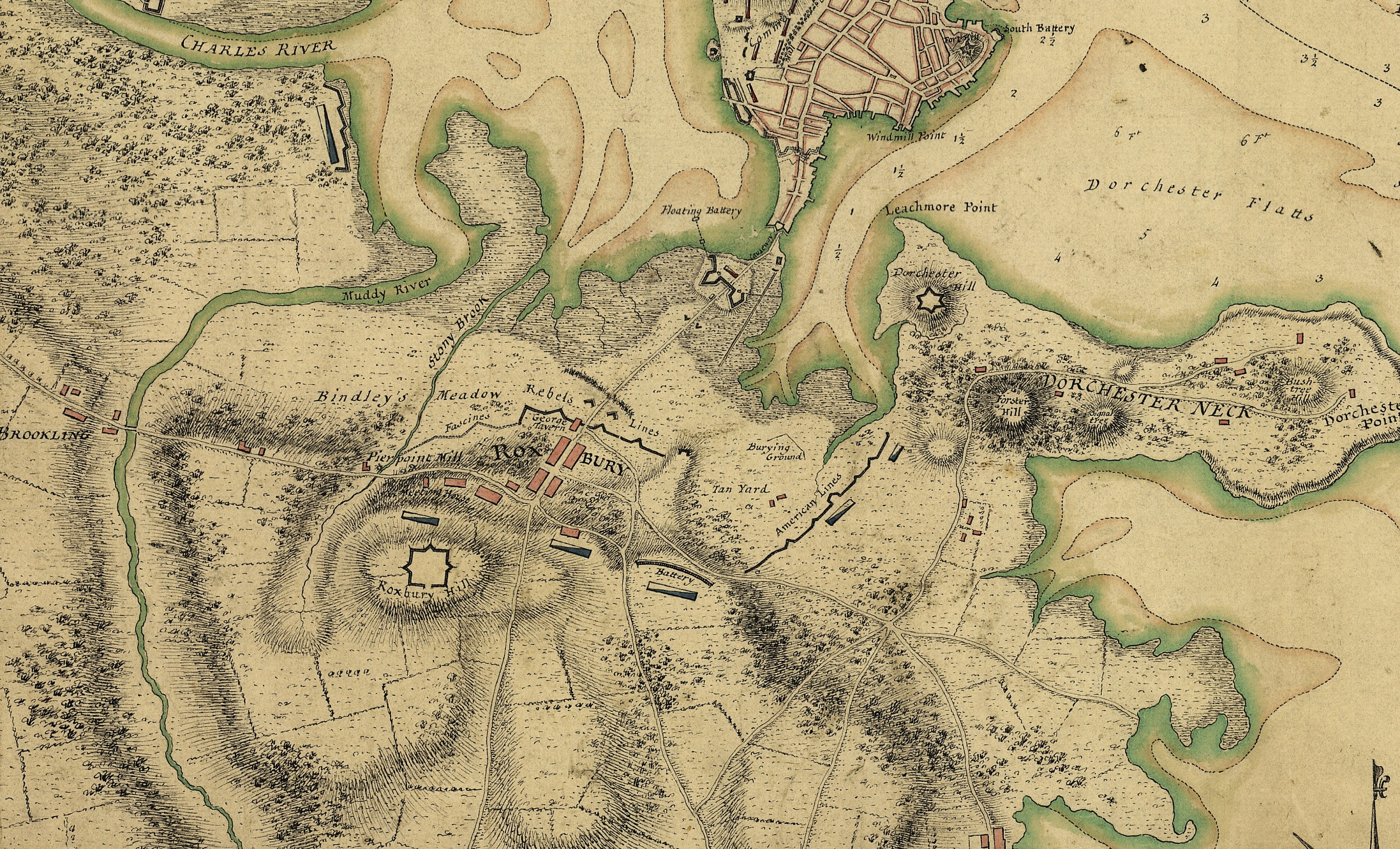 Old Map of Boston 1775 Vintage Boston Map Antique Map of | Etsy