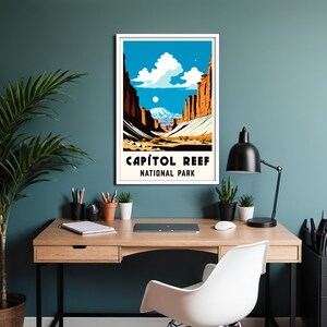 Capitol Reef National Park Poster, Capitol Reef Utah Travel Poster ...