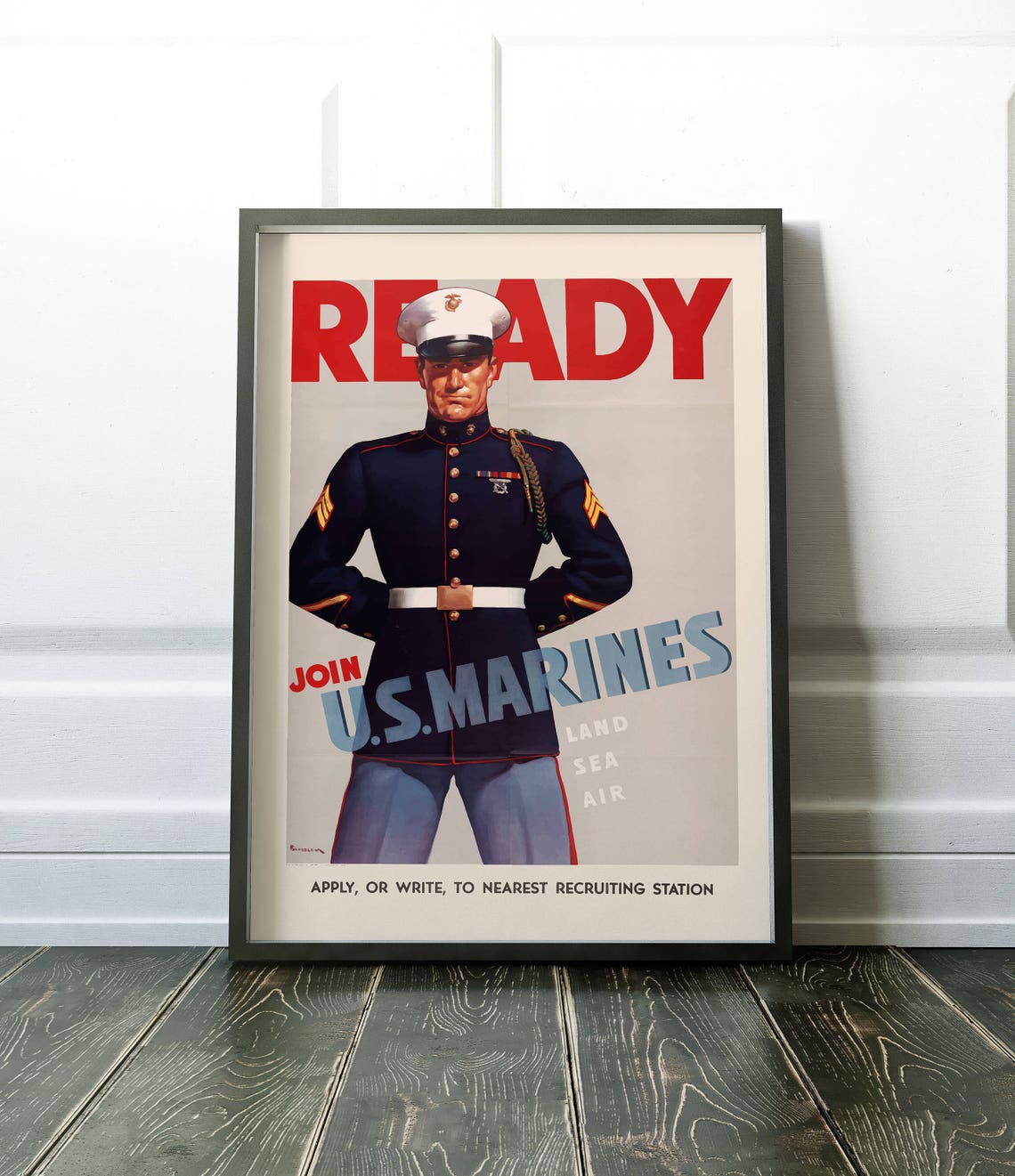 Marine Corps Gifts, US Marines, Vintage Military Poster, Retro Military ...