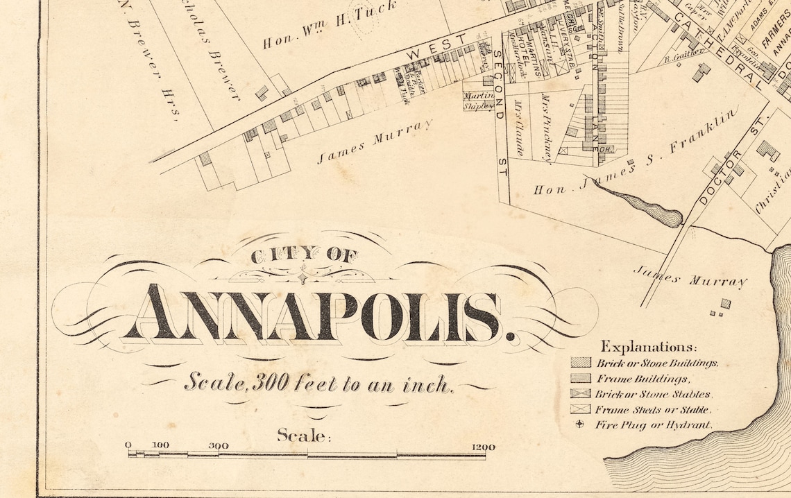 Annapolis Vintage Map Old Annapolis Map 1878 Antique Map of - Etsy