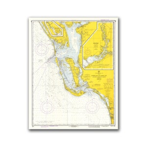Sanibel Island Nautical Chart Map, Pine Island, Estero Florida Map ...