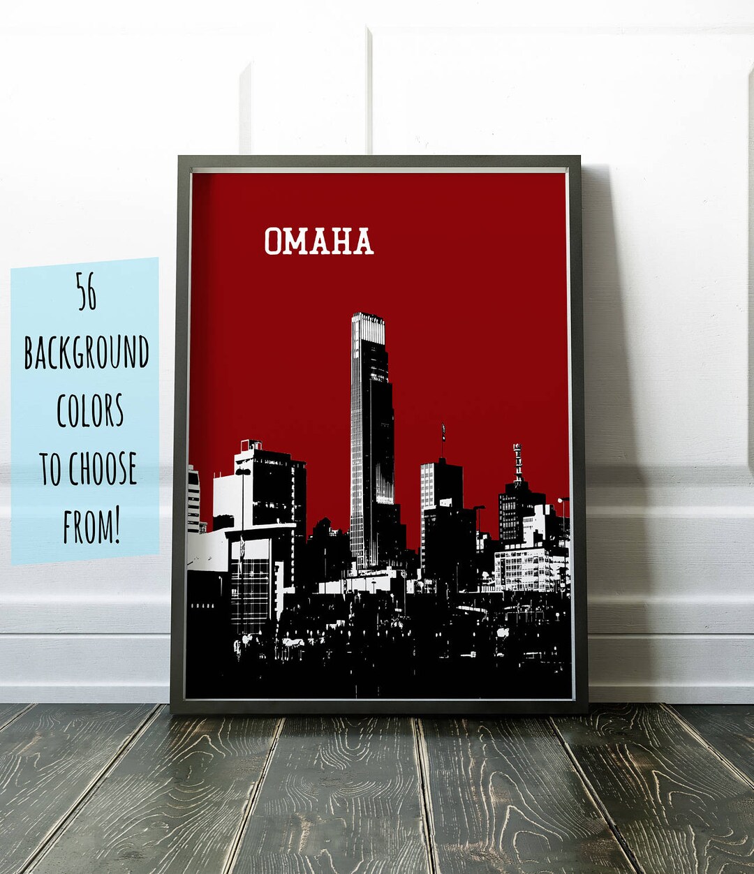 Omaha Skyline Poster, Omaha City Art Omaha Poster Omaha City Art Omaha ...