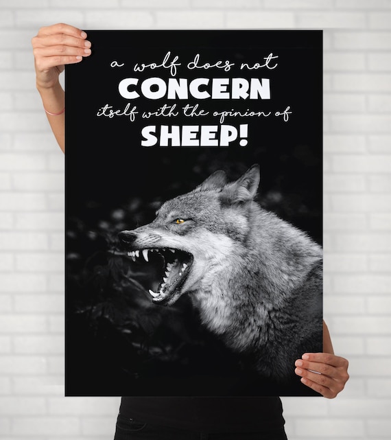 A Wolf Does Not Concern Itself With the Opinion of Sheep | Etsy