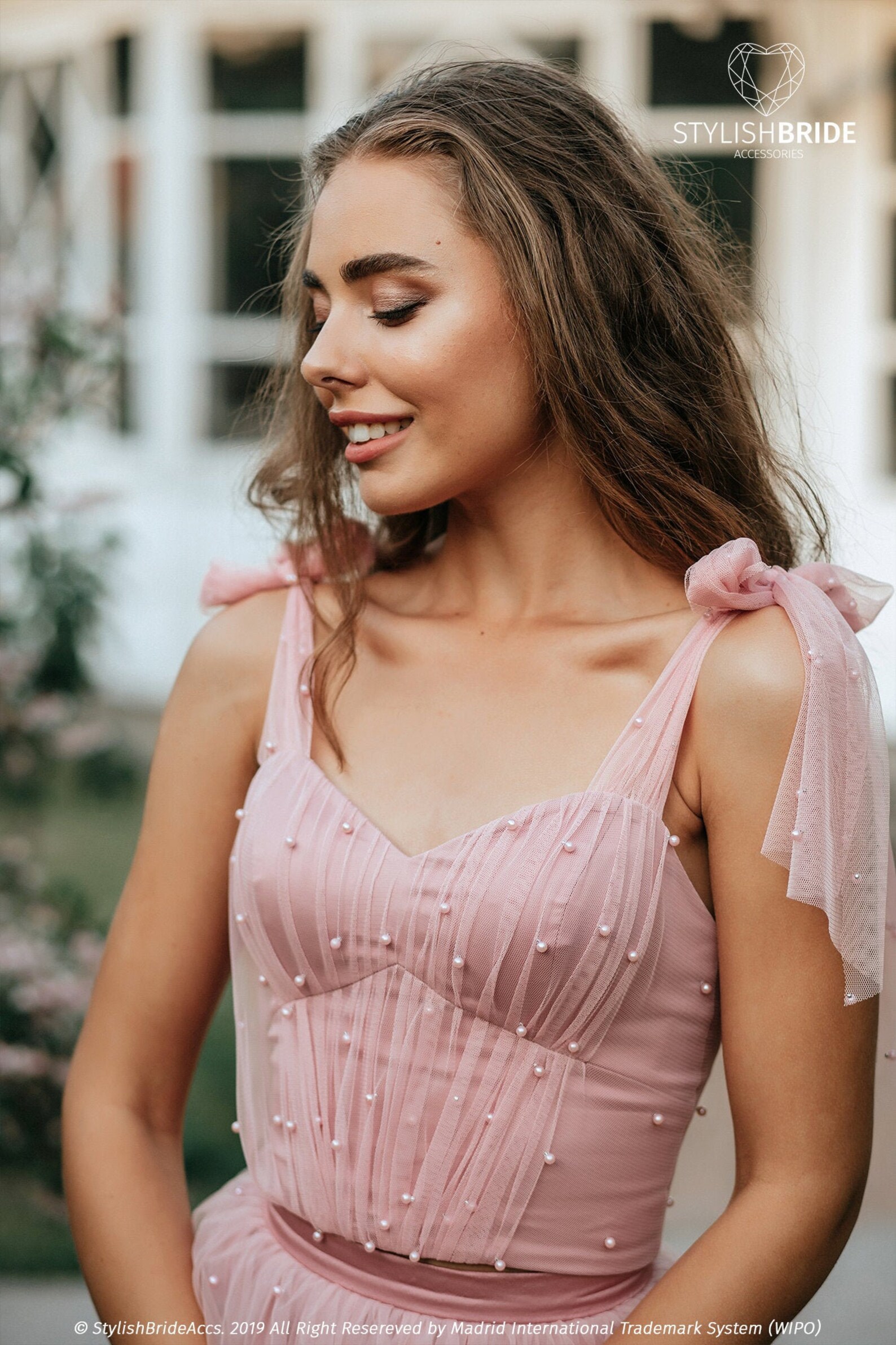 Ariel Sweetheart Shape Pearled Tulle Corset Bustier With Bows - Etsy