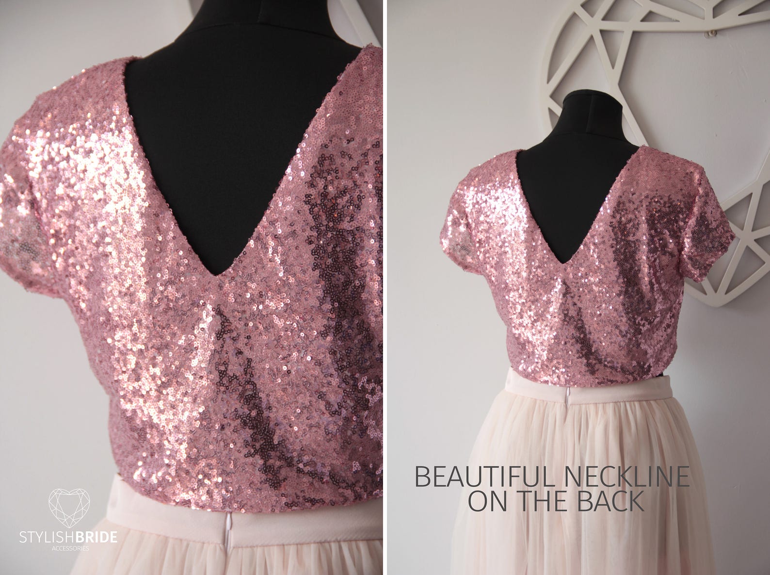 10 colors Gold Silver Pink Blush Rose Gold Sequin top Prom | Etsy