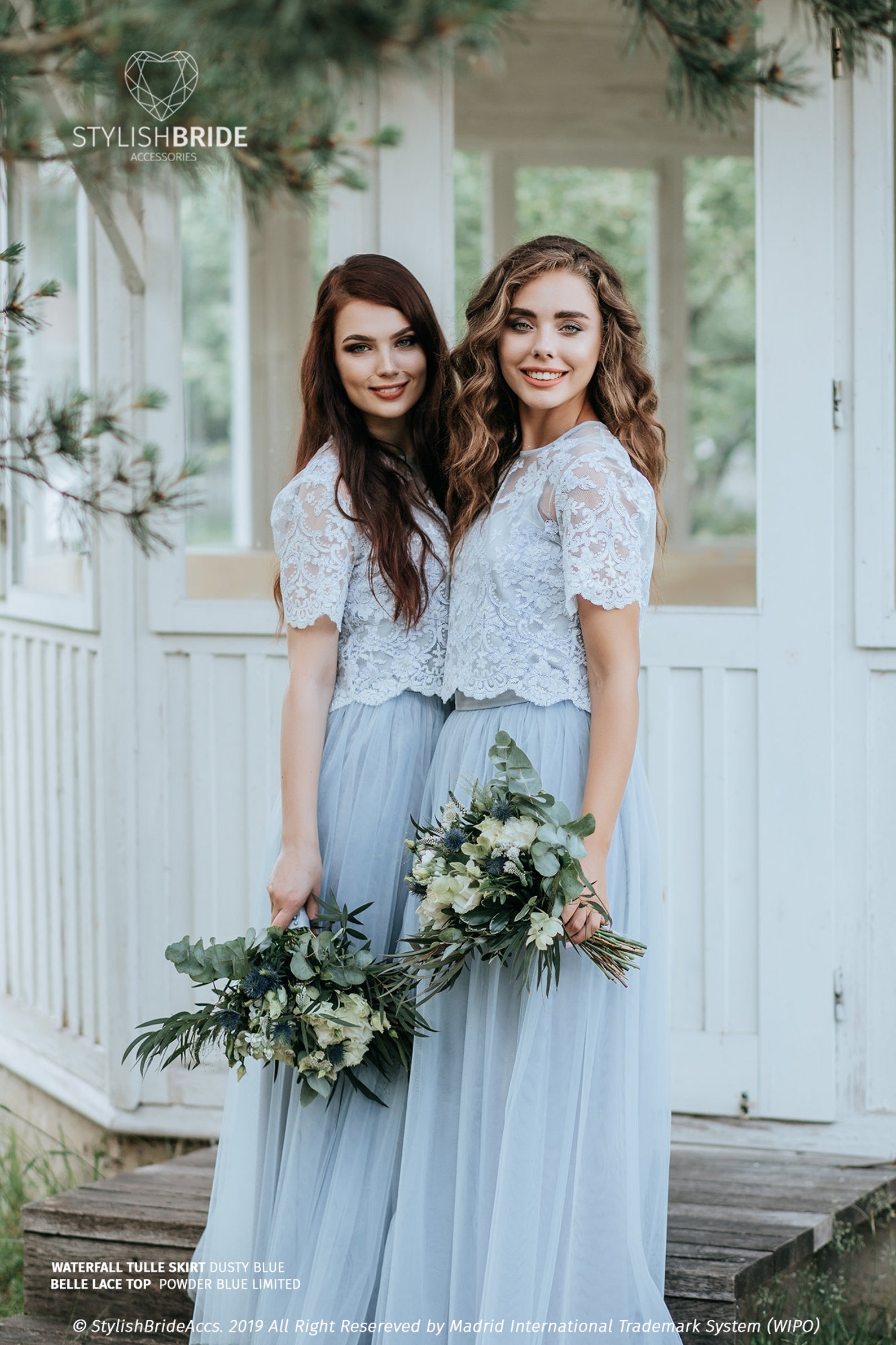 Powder Blue Dress All in Limited Color: Dusty Blue Waterfall - Etsy