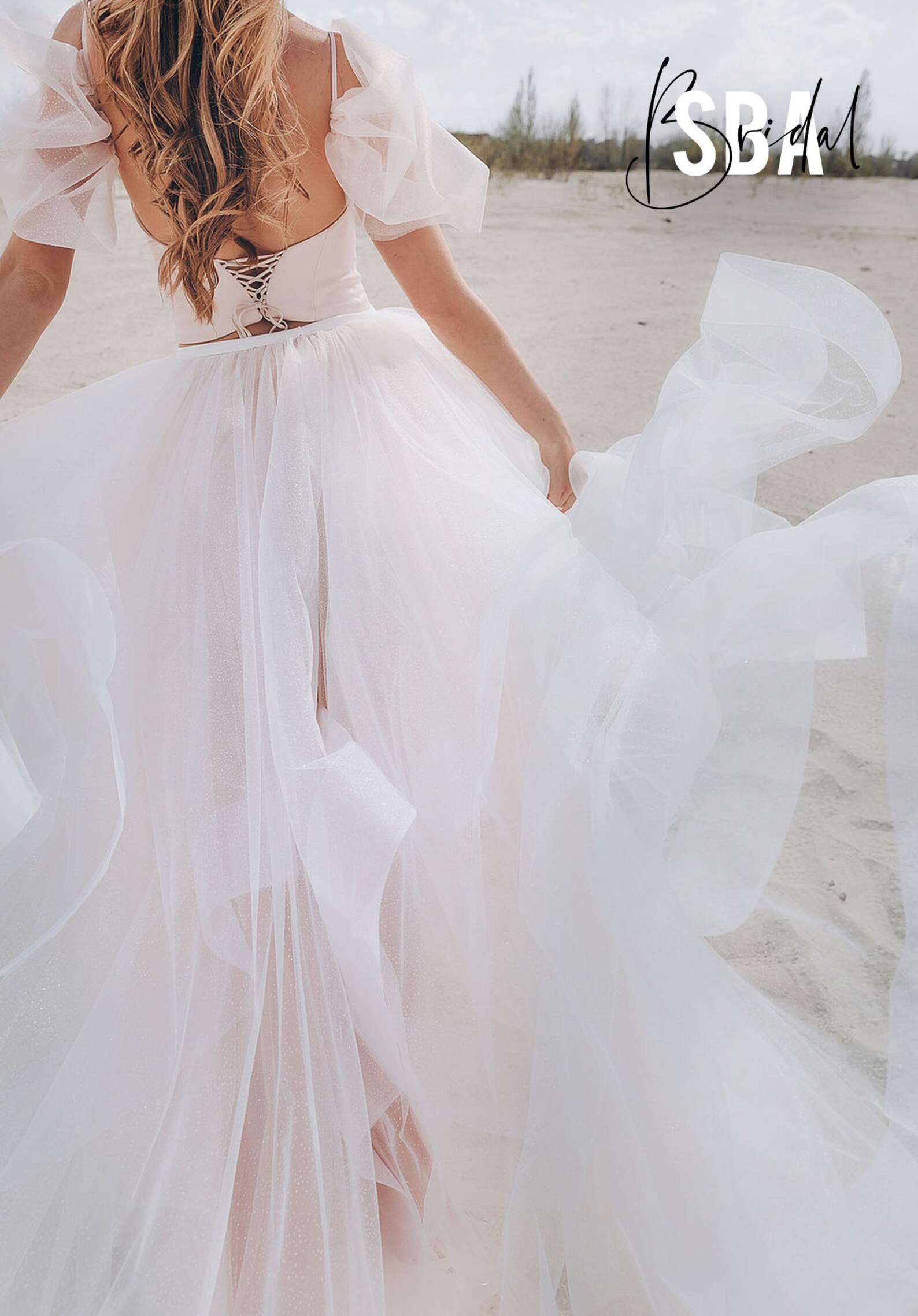 Aura Puff Sleeve Wedding Bustier off the Shoulder Tulle and - Etsy