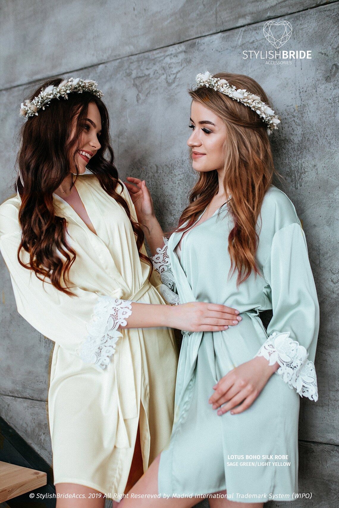 Sage Green LIMITED Silk Bridal Robe /LOTUS/ Lux Silk - Etsy