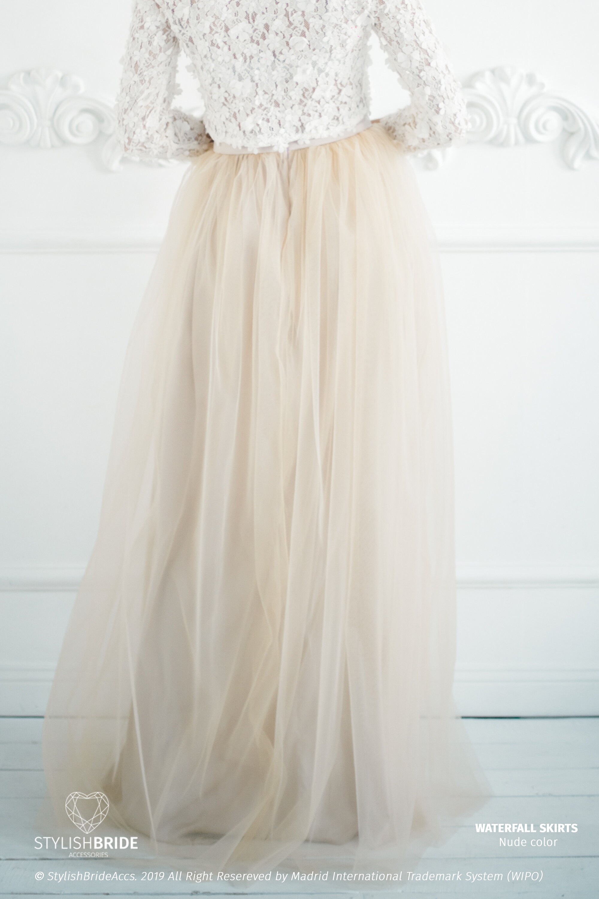 Nude Long Tulle Skirts Floor Tulle Skirt Beige Bridesmaids Etsy