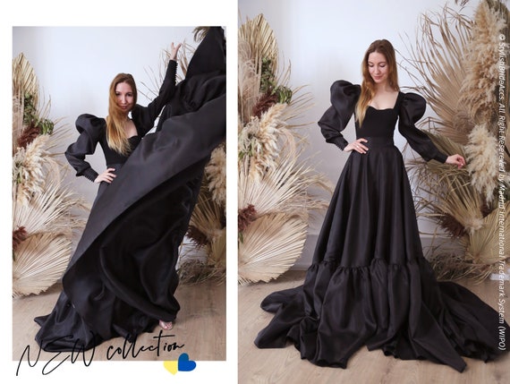 Matte black wedding dress 60 photos - Astyledwedding.com