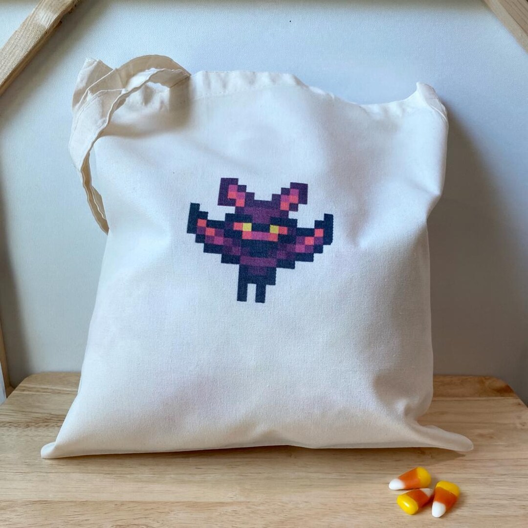 Stardew Valley Iridium Bat Halloween Candy Bag – 13x15 Inch Canvas Tote ...