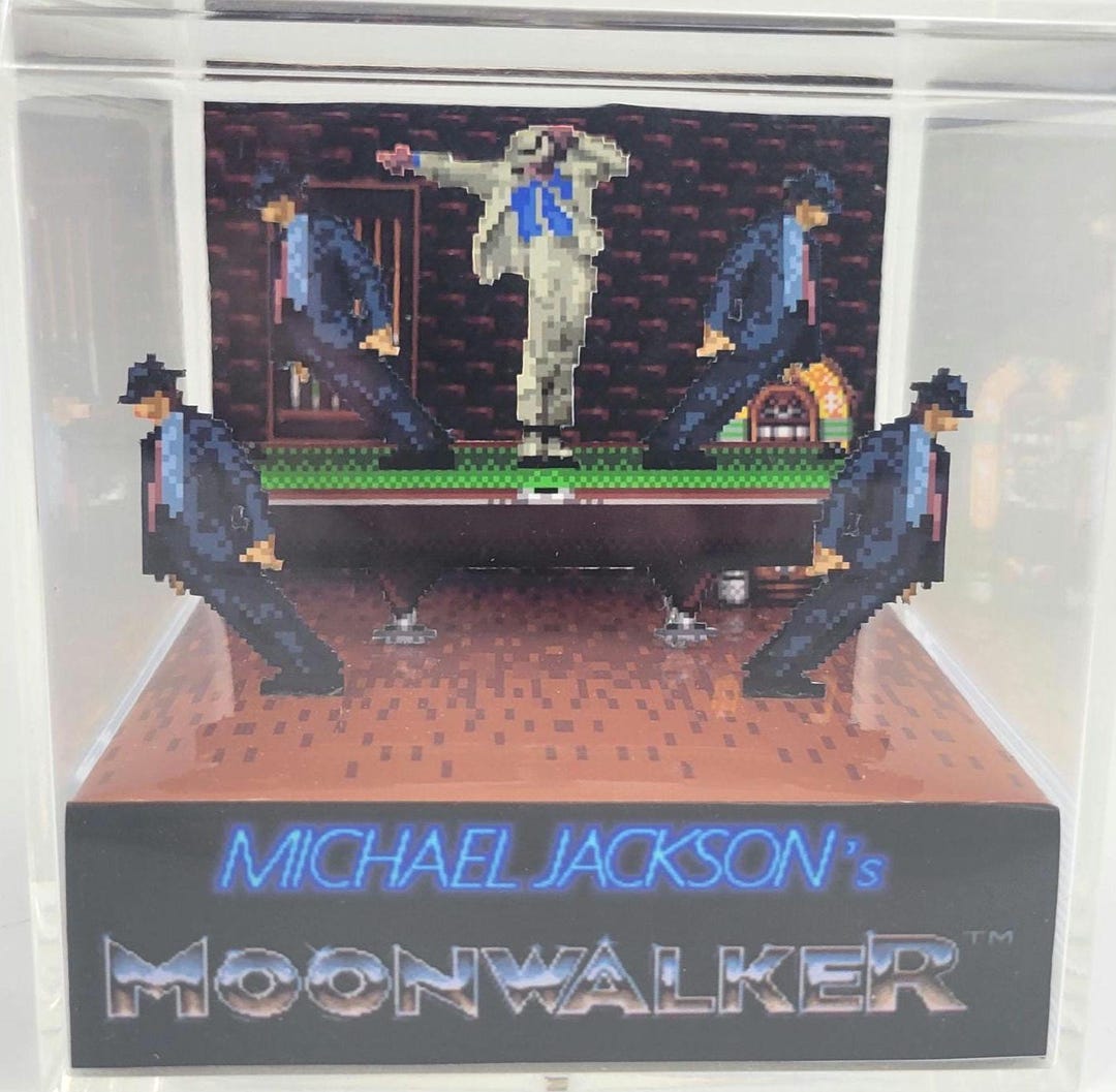 Michael Jackson's Moonwalker Retro Video Game Diorama Display Cube - Etsy