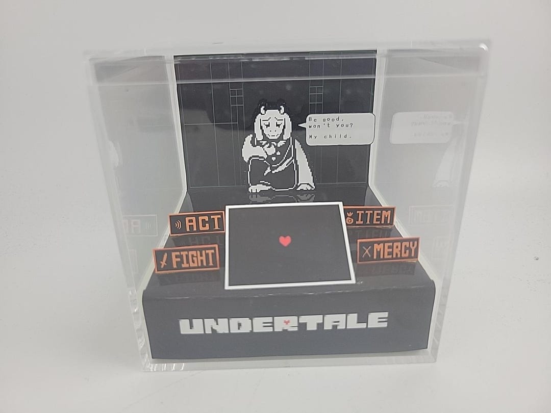 Undertale Retro Video Game Diorama Display Cube - Etsy
