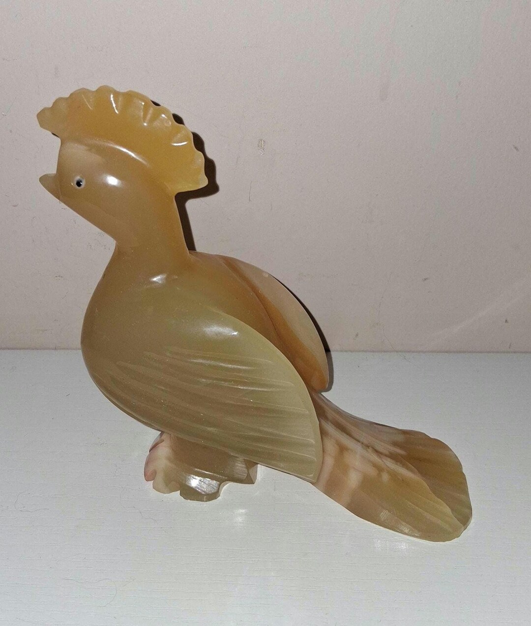 Vintage Hand Carved Onyx Bird Figurine | Natural Stone Sculpture - Etsy