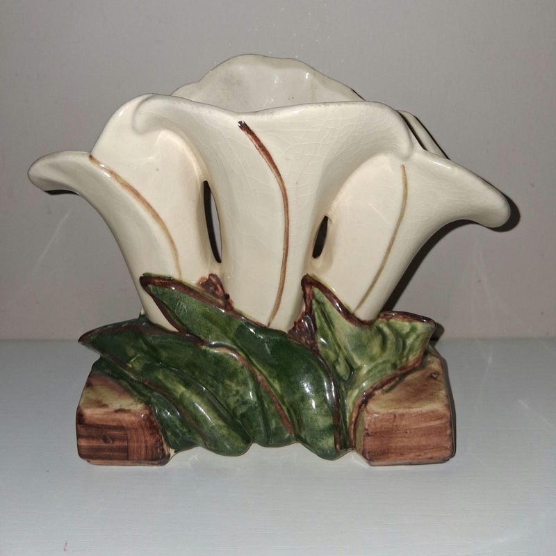 Mccoy Tall Flower Vase - Etsy