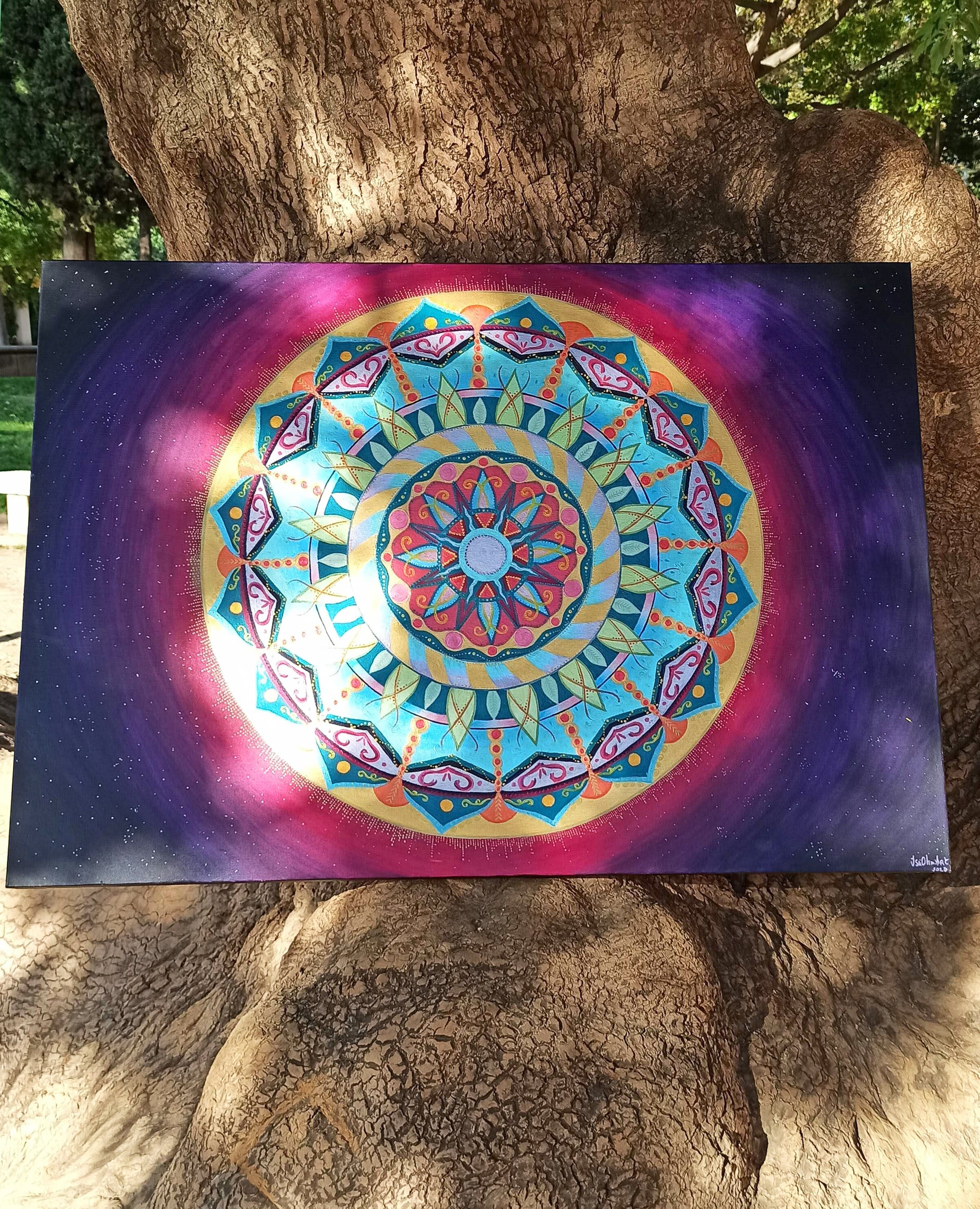 Iridescent Mandala Painting - Etsy